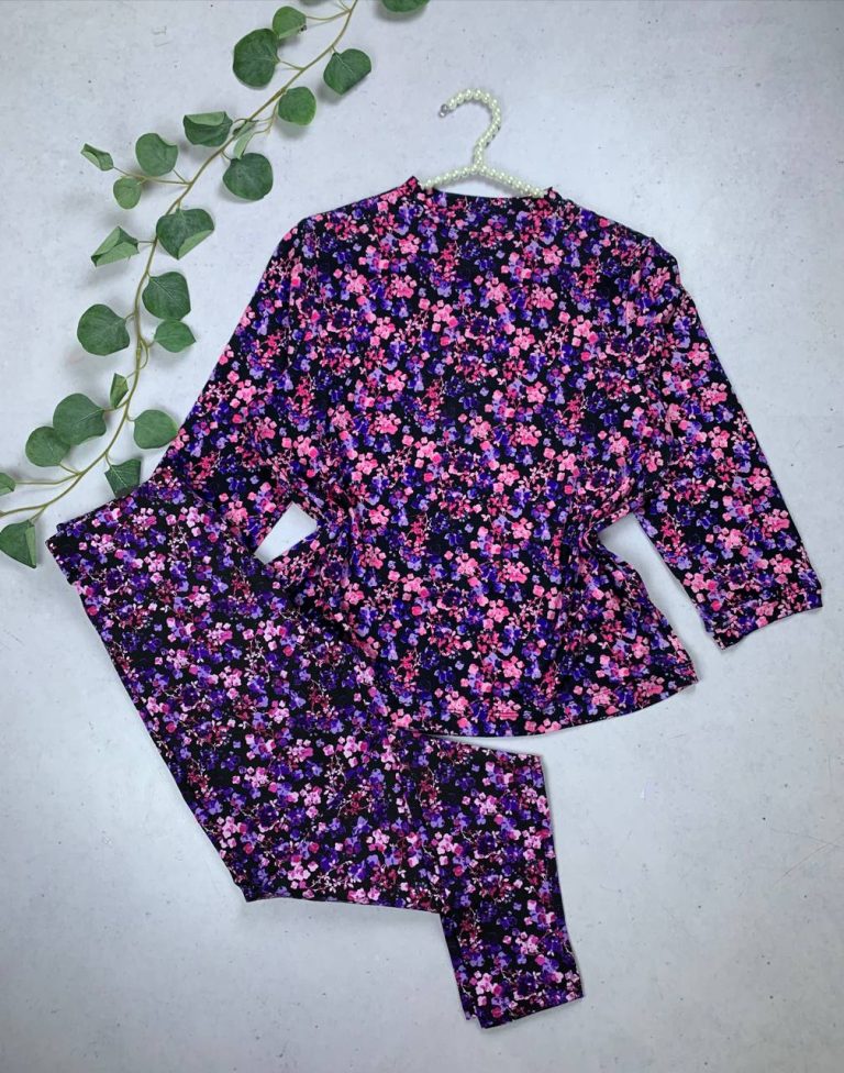 All over flowers printed pijama set from Esmara made in Germany – Kiwi ...